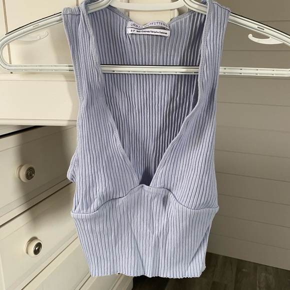 Urban Outfitters | Tops | Urban Outfitters Light Blue Ribbed Tank Top ...